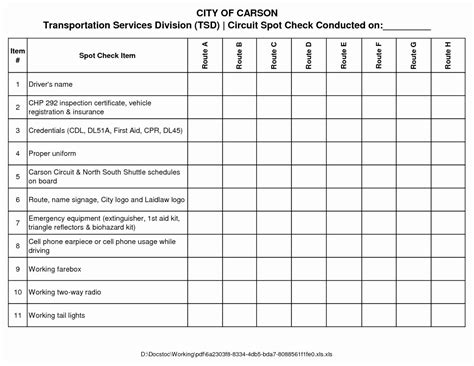 Machine Shop Inspection Report Template