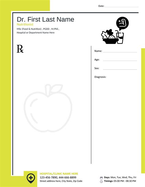 Prescription Template Spark Premium Template Template Spark