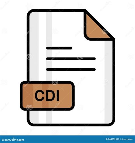 An Amazing Vector Icon Of Cdi File Editable Design Stock Vector