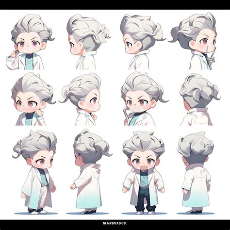 Premium Photo Character Of Male Scientist Chibi Kawaii Laboratory