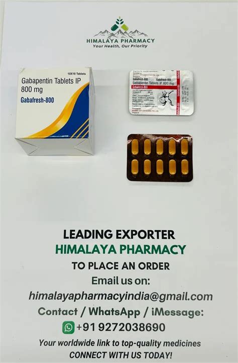 Gabapentin 800 Mg Tablets At ₹ 1200box Pain Killer Medicines In