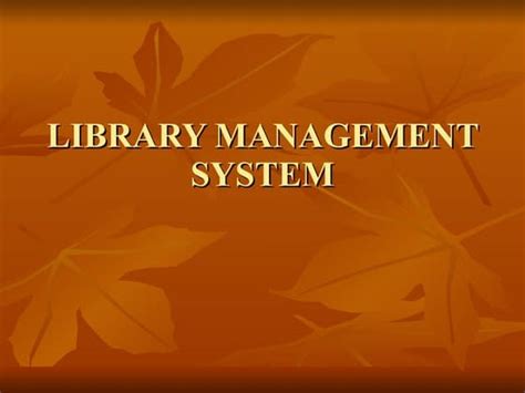 Library Management System Pptx