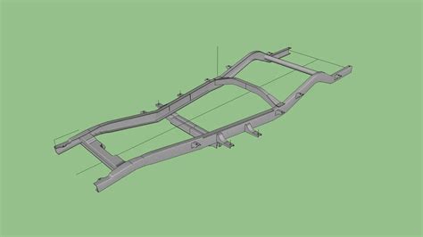 1960 Willys Wagon Frame Chassis 3d Model