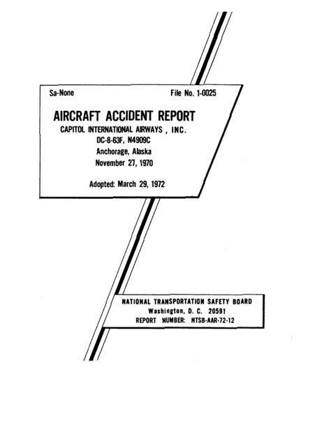 Capitol Airways Dc 8 Crash Report 1970 Pdf Flight Recorder Runway
