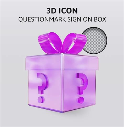 Premium Psd Question Mark Sign On Box