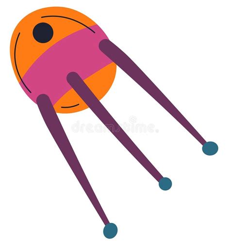 Space Satellite Created Artificially Outer Space Stock Vector