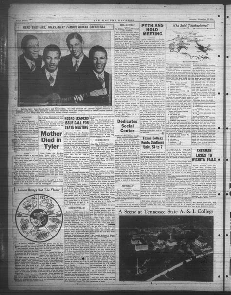 The Dallas Express Dallas Tex Vol 41 No 42 Ed 1 Saturday