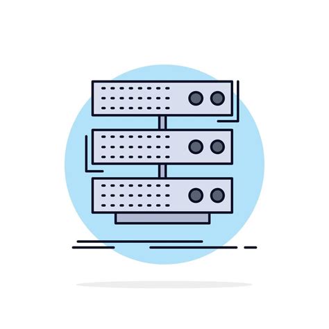 server storage rack database data flat color icon vector 15405022