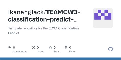 Github Ikanengjackteamcw3 Classification Predict Streamlit Template