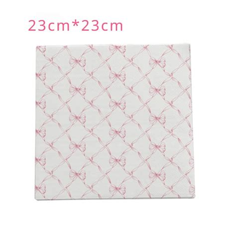 Badu Bg 40 бр Салфетки за еднократна употреба Хартиени кърпи за маса Класически щампа с лък