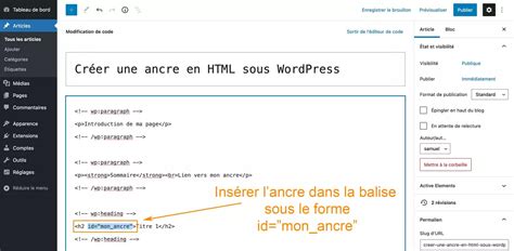 Créer Une Ancre Dans WordPress Divi Elementor Gutenberg