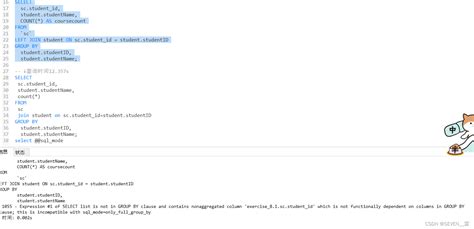 Ubuntu下mysql数据库报1055报错1055 Fxpression 1 Of Sel Ect List Is Notin