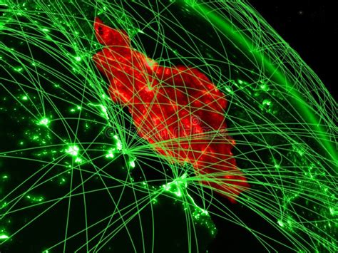 Iran On Green Globe Stock Illustration Illustration Of Communication 135003741