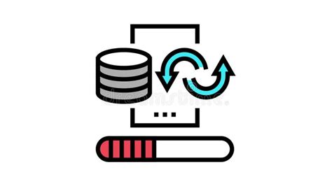 Data Cleaning Digital Processing Color Icon Animation Stock Footage