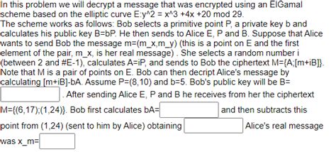 Solved 96in This Problem We Will Decrypt A Message That Was