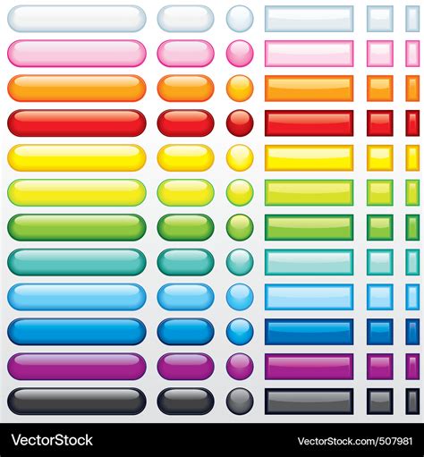 Green Square Button Vector Images Over