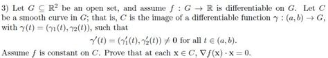 Solved Let G C Rº be an open set and assume f G R is Chegg com