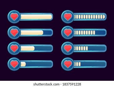 Set Gui Energy Progress Bar Game Stock Vector Royalty Free 1837592623 Shutterstock