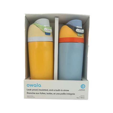 Owala Yellow And Blue Freesip Water Bottles 2 Pack 16oz Canadawide