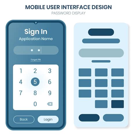 premium vector wireframe mobile user interface password display design