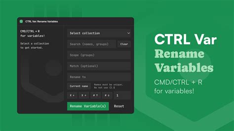 Ctrl Var Rename Variables Figma