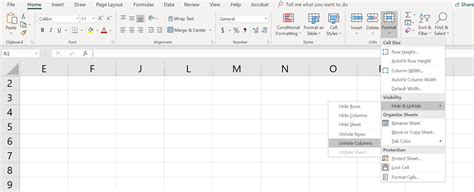 How To Hide And Unhide Columns Rows And Cells In Excel