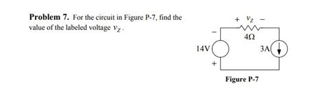 solved for the circuit in figure p 7 find the value of the