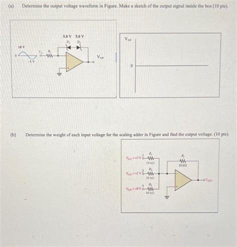 Solved A Determine The Output Voltage Waveform In Figure Chegg Com