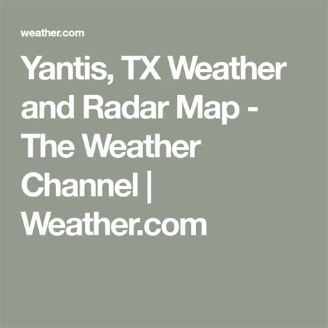 Yantis Tx Weather Map