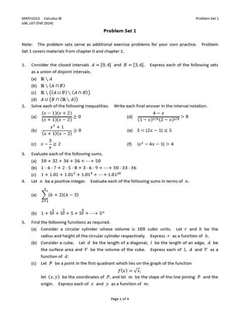 1013 problem set 1 pdf function mathematics real number