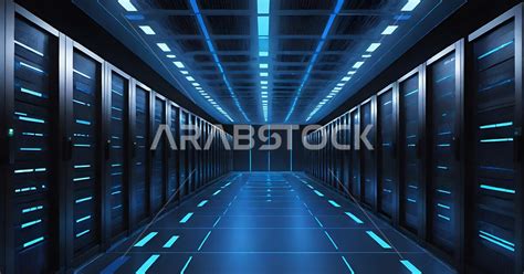 Data Center Data Storage Network Server Control Room And Internet Servers Server And Data