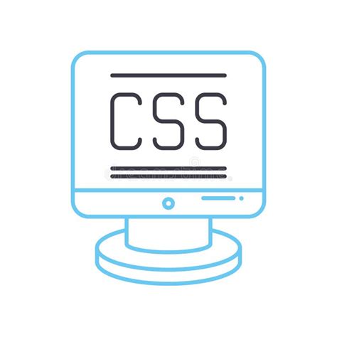 Css Line Icon Outline Symbol Vector Illustration Concept Sign Stock Vector Illustration Of