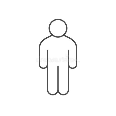 Man Line Icon Or Male Symbol Stock Illustration Illustration Of