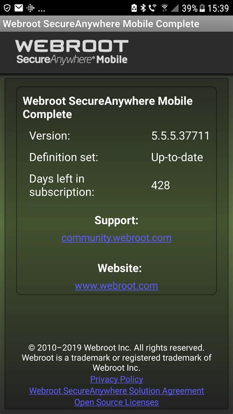 Webroot Mobile Security And Antivirus Android App [update] Battery