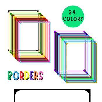 Simple Colorful Borders And Frames Clip Art By Little Junnie Tpt