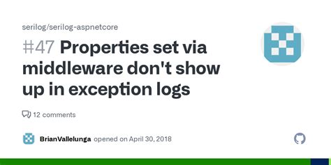 Properties Set Via Middleware Dont Show Up In Exception Logs · Issue