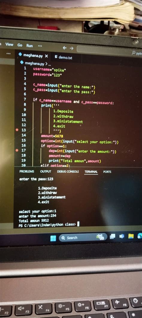 Indana Meghana On Linkedin Task 16 Atm Program Completed Sir Task 17
