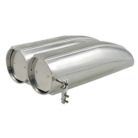 Shot Gun Style Ribbed Air Scoop Suit Single Dual Carb Polished Finish