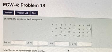 solved ecw 4 problem 18 previous problem list next 4