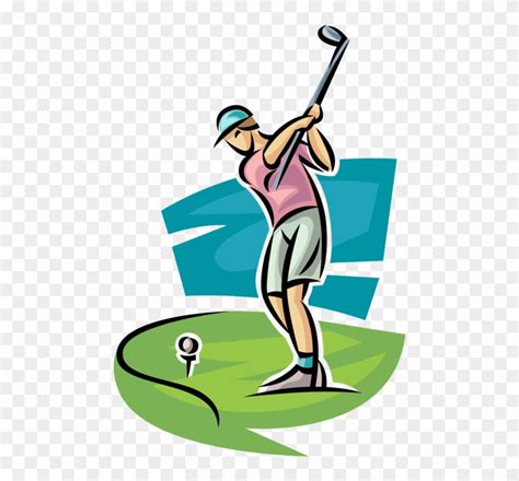 Golfer Swings Club Vector Image Illustration Of Illustration Free
