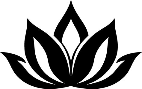 Loto Flor Negro Y Blanco Aislado Icono Vector Ilustración 41947967
