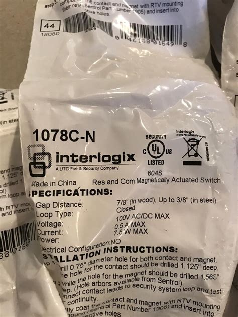 Interlogix 1078c N Door Position Switch Ebay