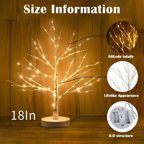 Hypestar Twig Tree With Lights Valentine Decorations With 80 LED White Twig Tree With Timer