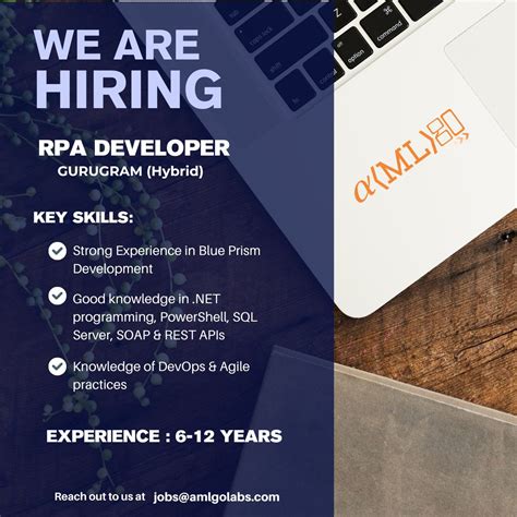 Rpa Cloud Blueprism Developer Python Dotnet Aws Sql Powershell Amlgo Labs