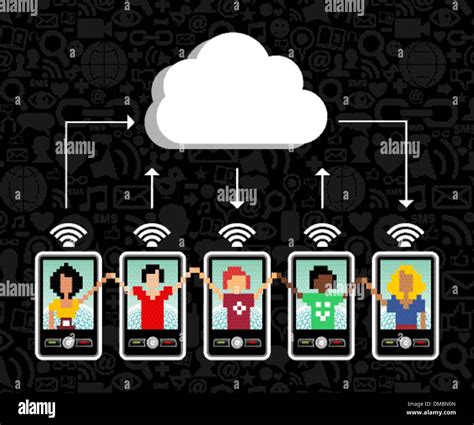 Cloud Computing Cell Phone Background Stock Vector Image And Art Alamy