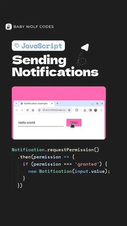 Sending Notifications Htmlcssjssendingnotification Youtube