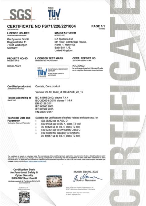Cantata Automated Unit And Integration Testing For Cc Qa Systems
