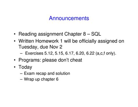 Relational Algebra Operations Introduction To Databases Tutorial 10