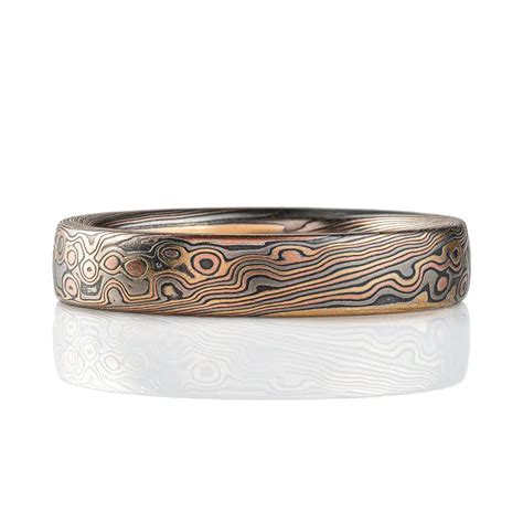 Dainty Rustic Mokume Gane Ring