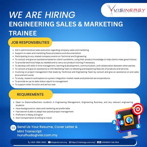 Akma Idris On Linkedin Internship Hiring Visinergy System And Engineering Integrator Is Looking